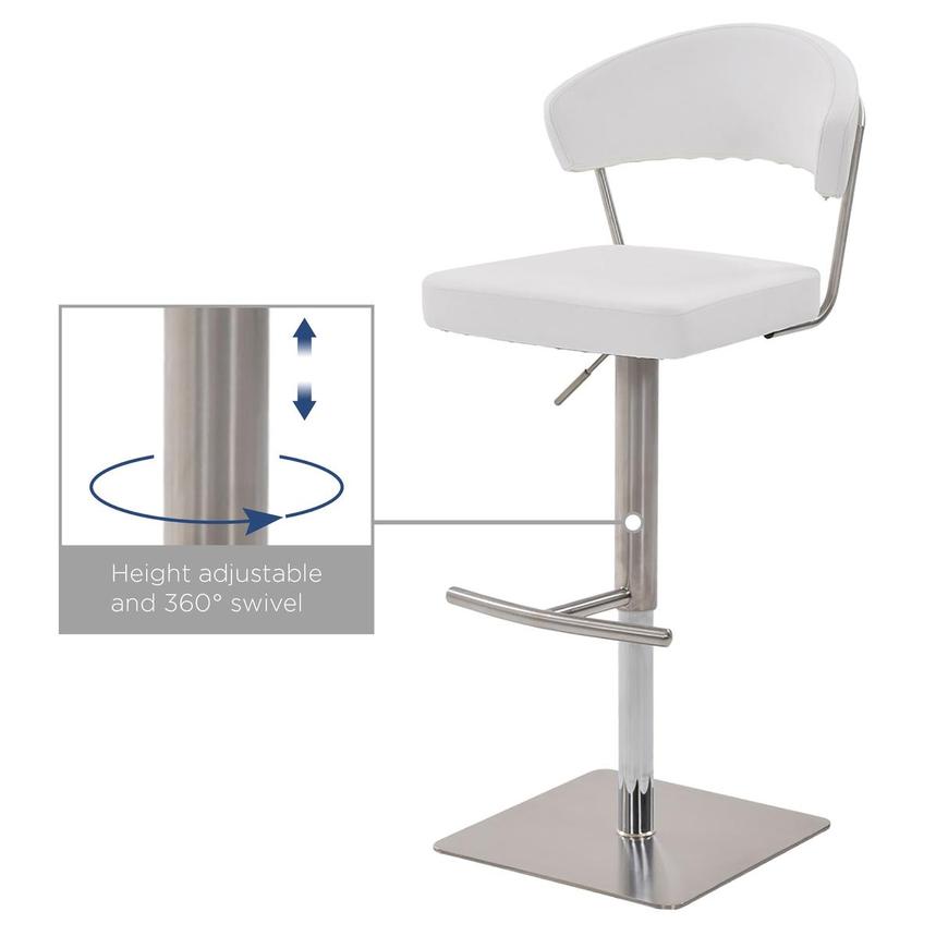 Bold White Adjustable Stool | El Dorado Furniture