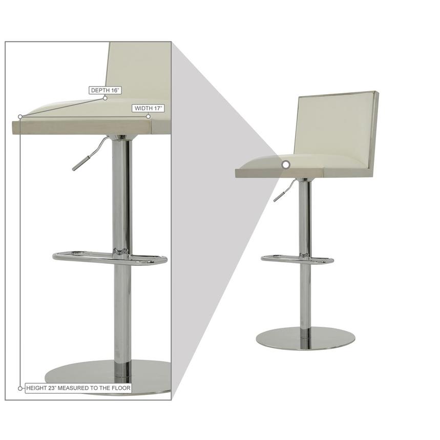 Allison White Adjustable Stool | El Dorado Furniture