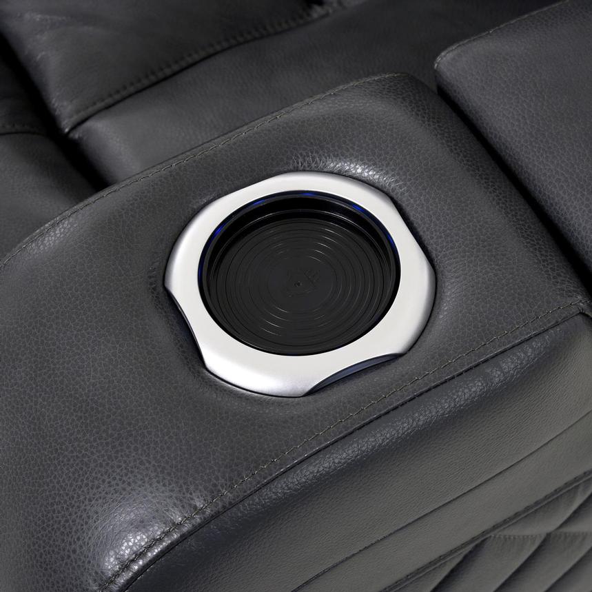 Gio Gray Leather Power Reclining Sectional with 6PCS/3PWR | El Dorado ...