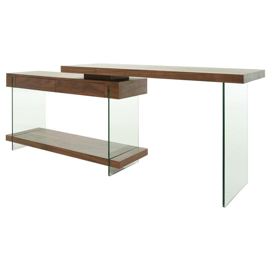 Cherish Walnut L-Shaped Desk | El Dorado Furniture