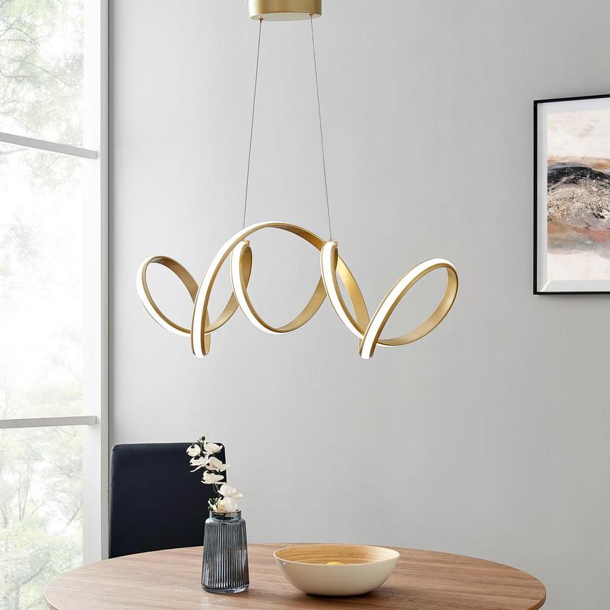 Torsion Gold II Ceiling Lamp | El Dorado Furniture