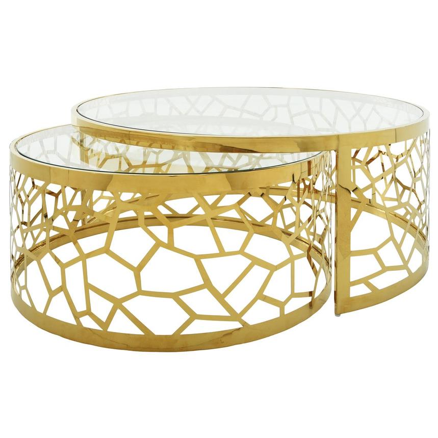 Lacey Gold Nesting Tables Set of 2 | El Dorado Furniture