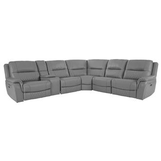 Taupe leather reclining sectional store