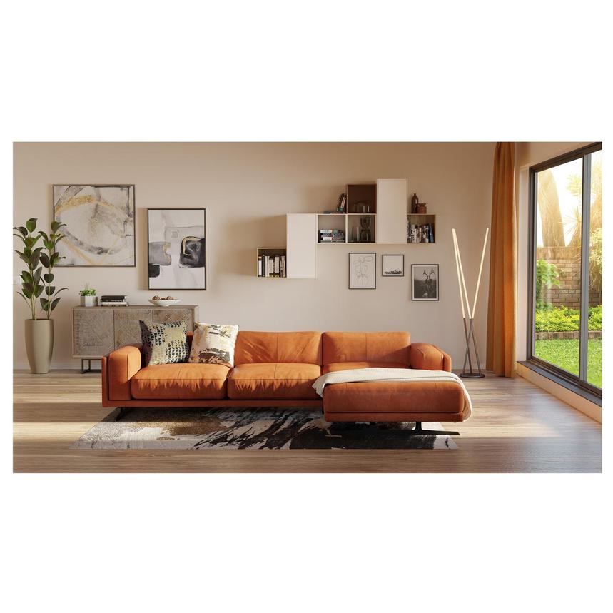 Symphony Leather Sofa w/Right Chaise | El Dorado Furniture