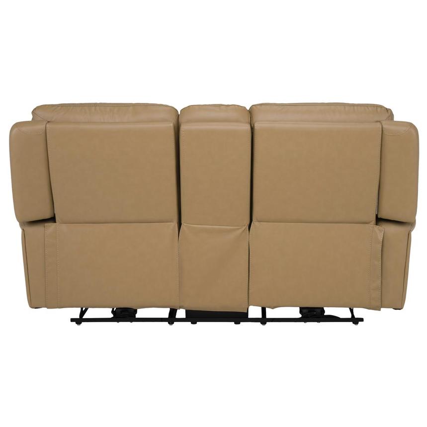 Asher Leather Power Reclining Sofa w/Console | El Dorado Furniture