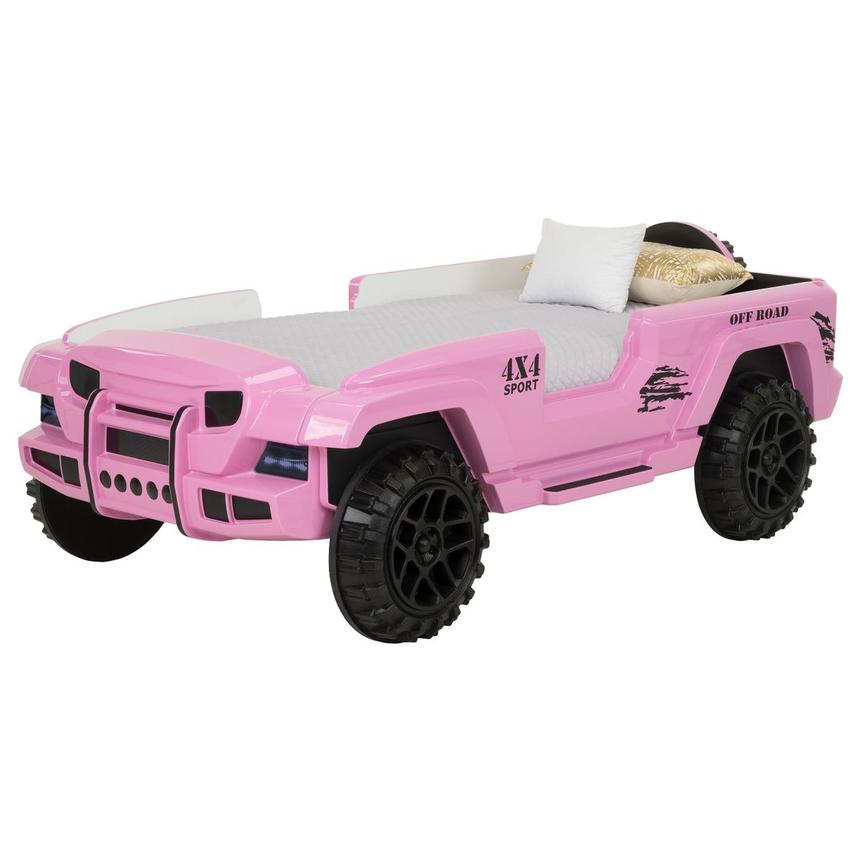OFF-Road Pink Twin Car Bed w/Mattress | El Dorado Furniture