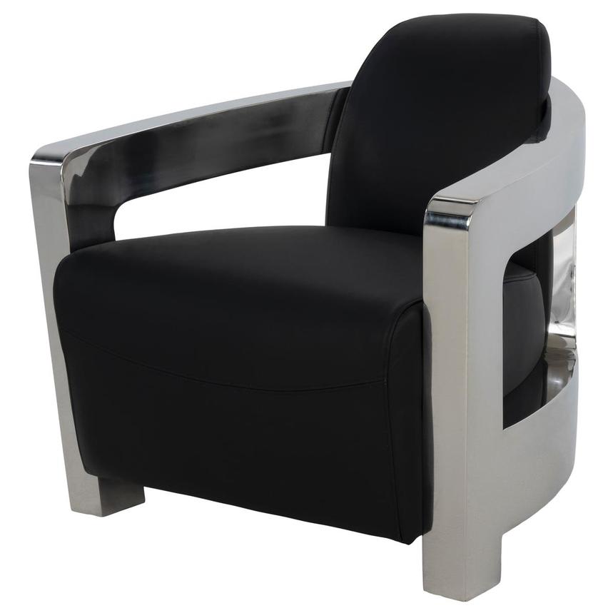 Aviator II Black Leather Accent Chair | El Dorado Furniture